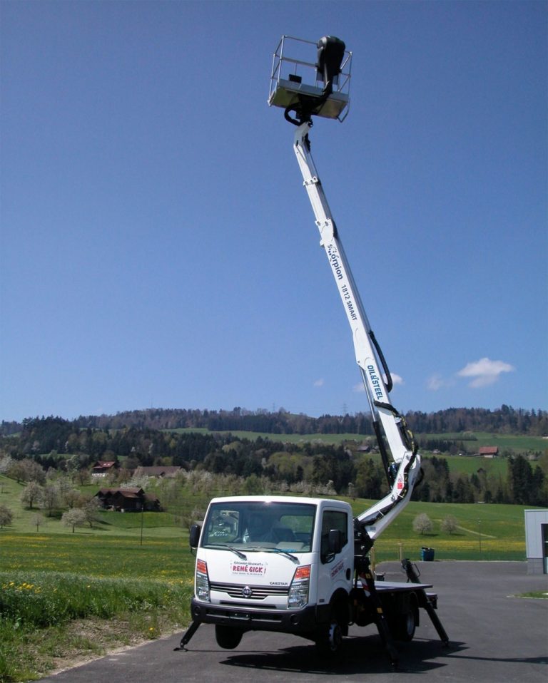 Oil & Steel Scorpion 1812, Van/Truck Mounted Mobile Boom Lift - Cherry ...
